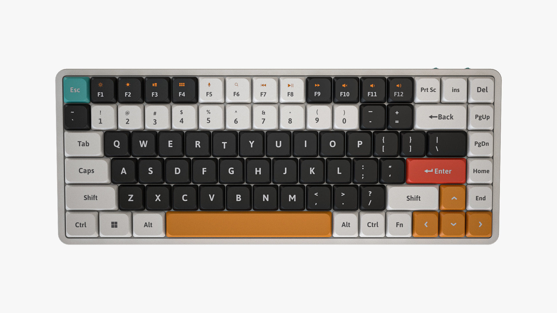 75-Percent Layout Keyboard White 3D model | CGTrader