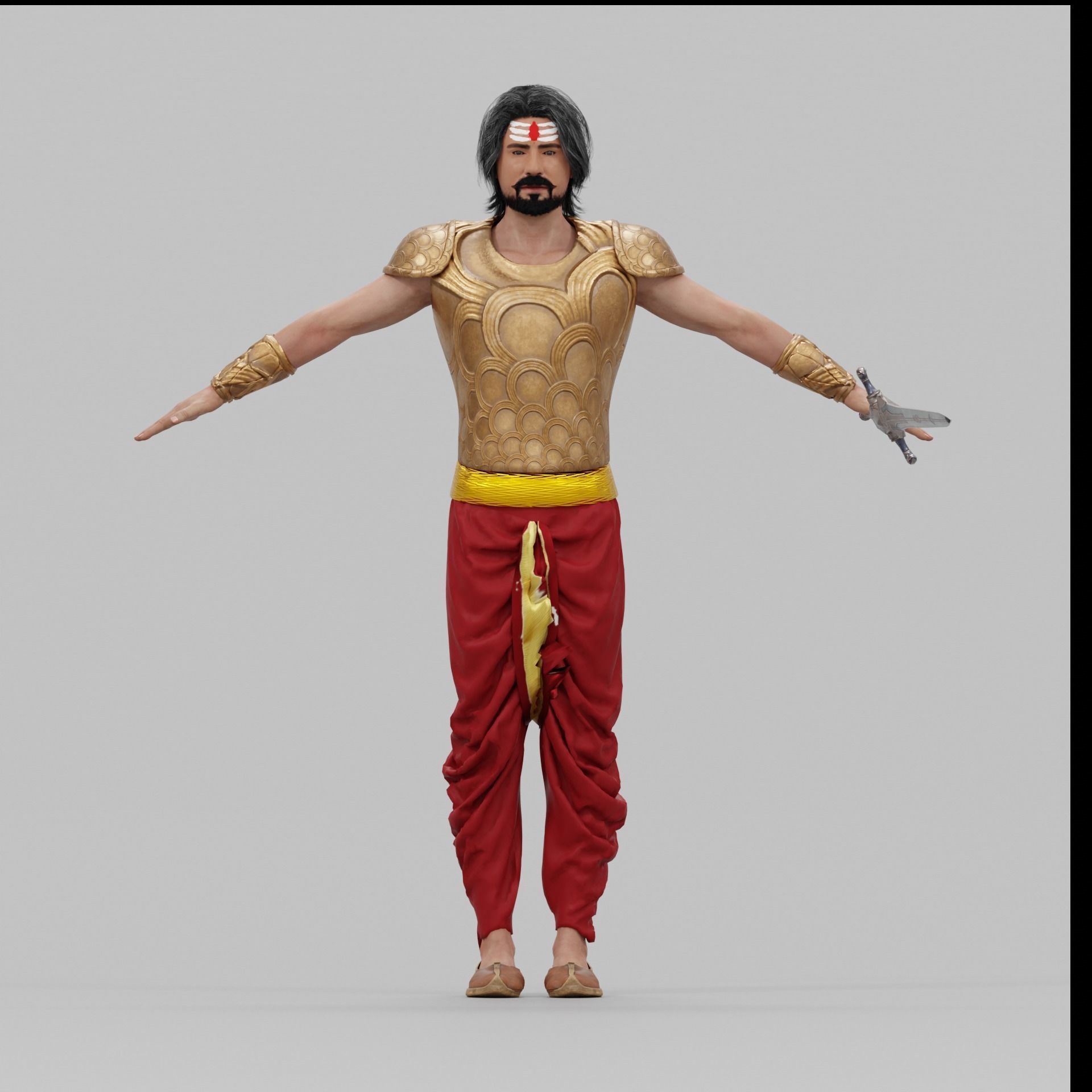 Indian King rigged 3D model rigged | CGTrader