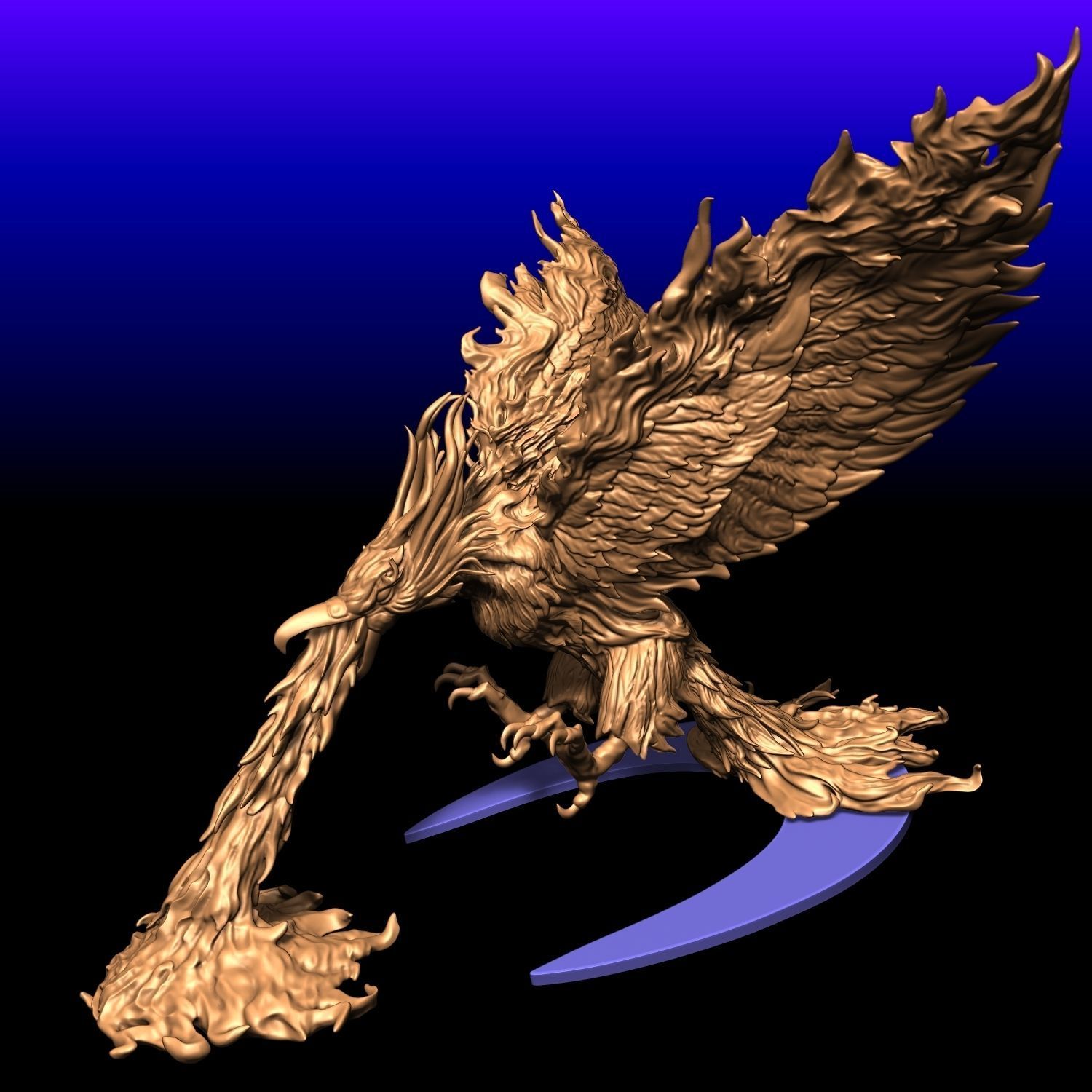 Heroes 3 Phoenix flying and firing STL model for 3d Printing 3D model ...