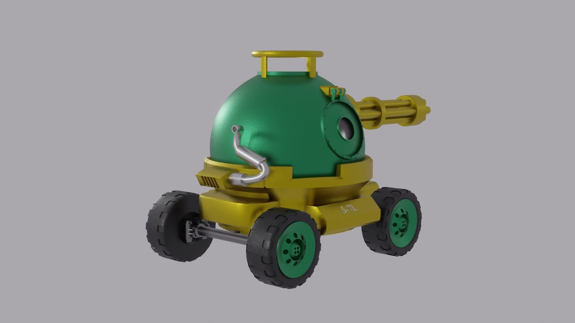 tank on wheels 3D model | CGTrader