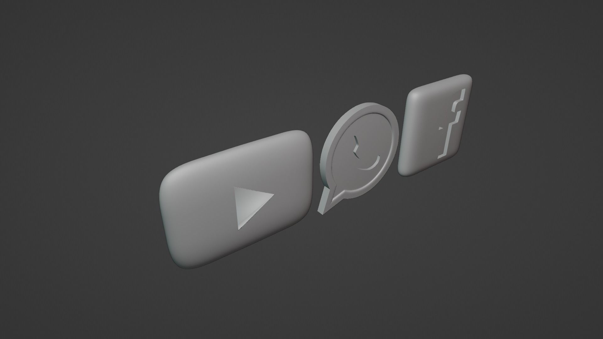 social media buttons stl free 3D model 3D printable | CGTrader