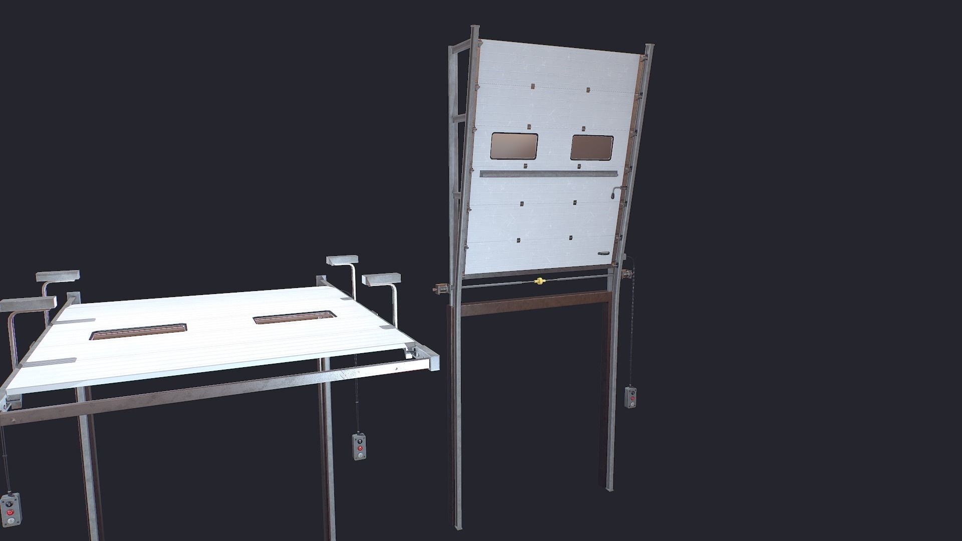 3D model Sectional gate VR / AR / low-poly | CGTrader