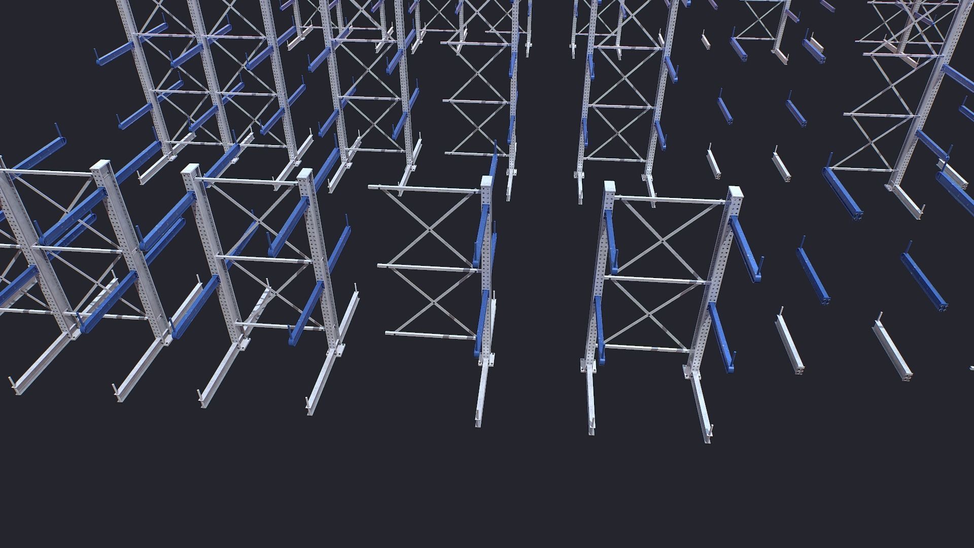 3D model Warehouse Heavy Racks Shelves VR / AR / low-poly | CGTrader