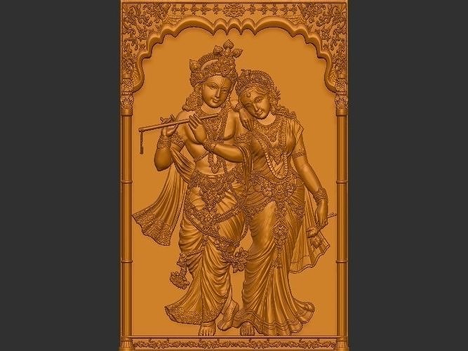 Radha Krishna 3D model 3D printable | CGTrader