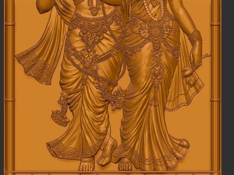 Radha Krishna 3D model 3D printable | CGTrader