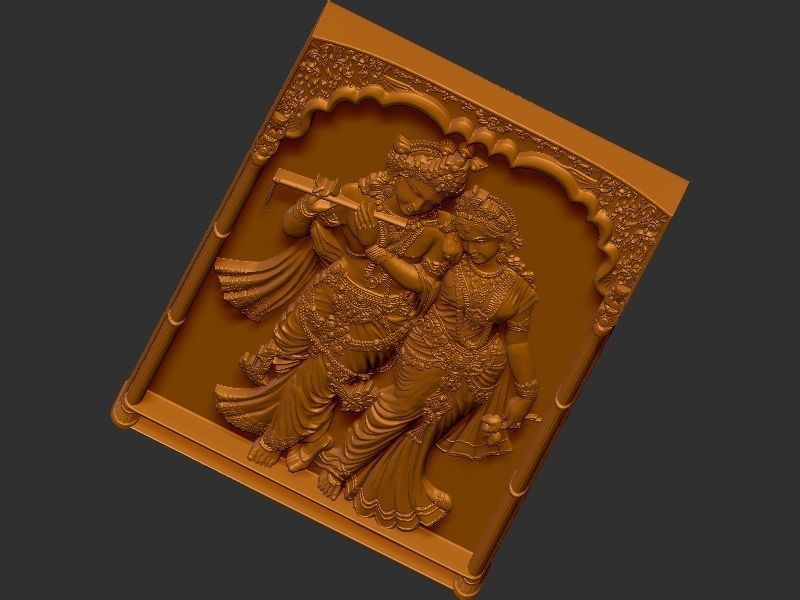 Radha Krishna 3D model 3D printable | CGTrader