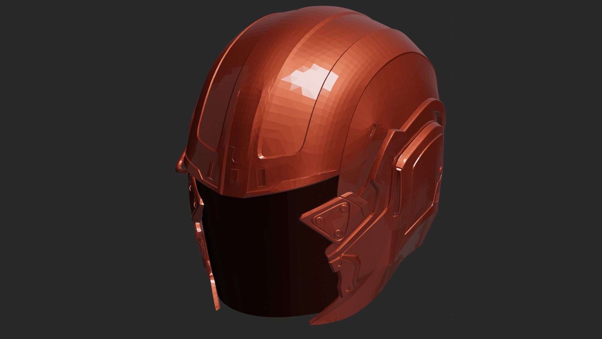 Futuristic Helmet 3D model 3D printable | CGTrader
