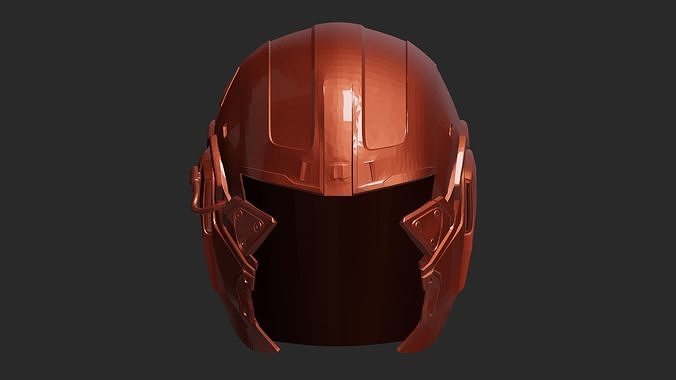 Futuristic Helmet 3D model 3D printable | CGTrader
