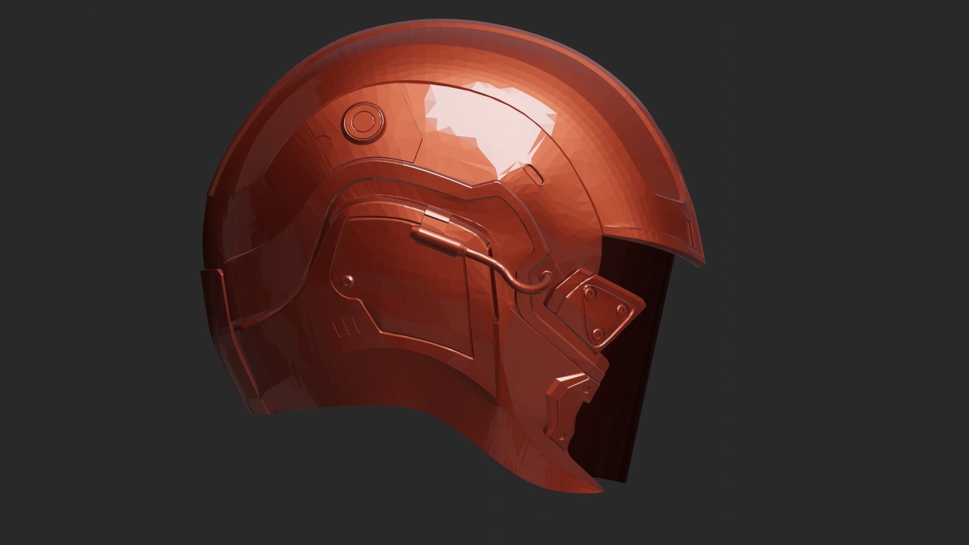 Futuristic Helmet 3D model 3D printable | CGTrader