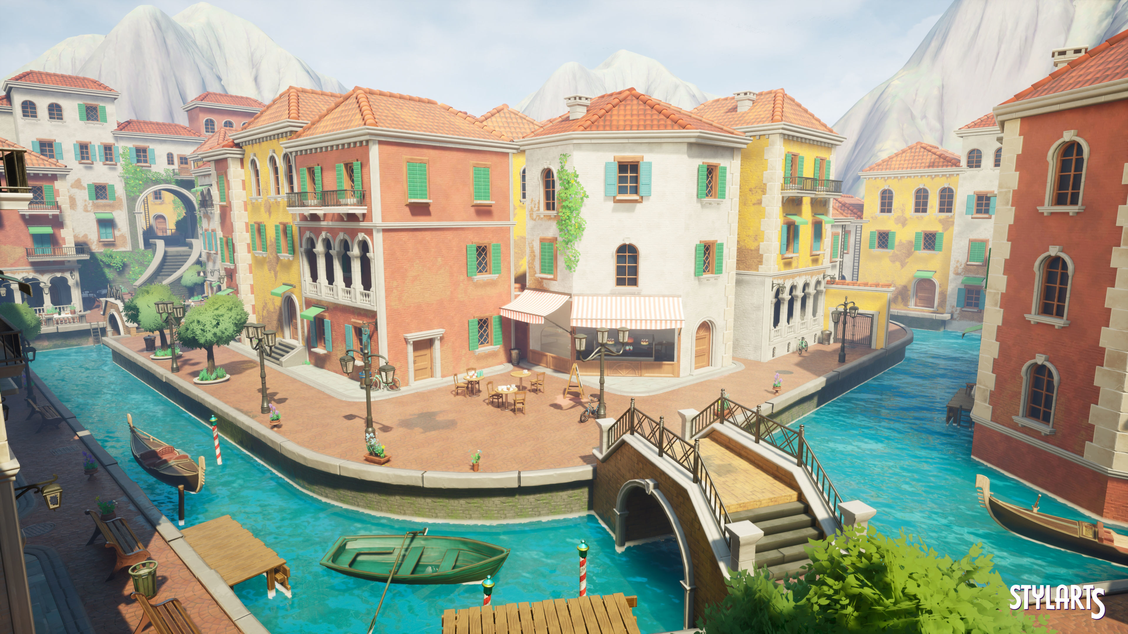 3D model Stylized Italian Town VR / AR / low-poly | CGTrader