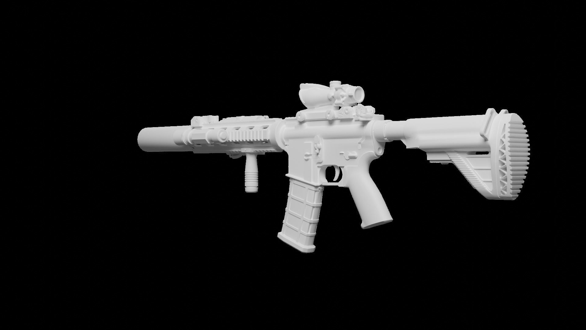 M4 Carbine Tactical 3D model | CGTrader