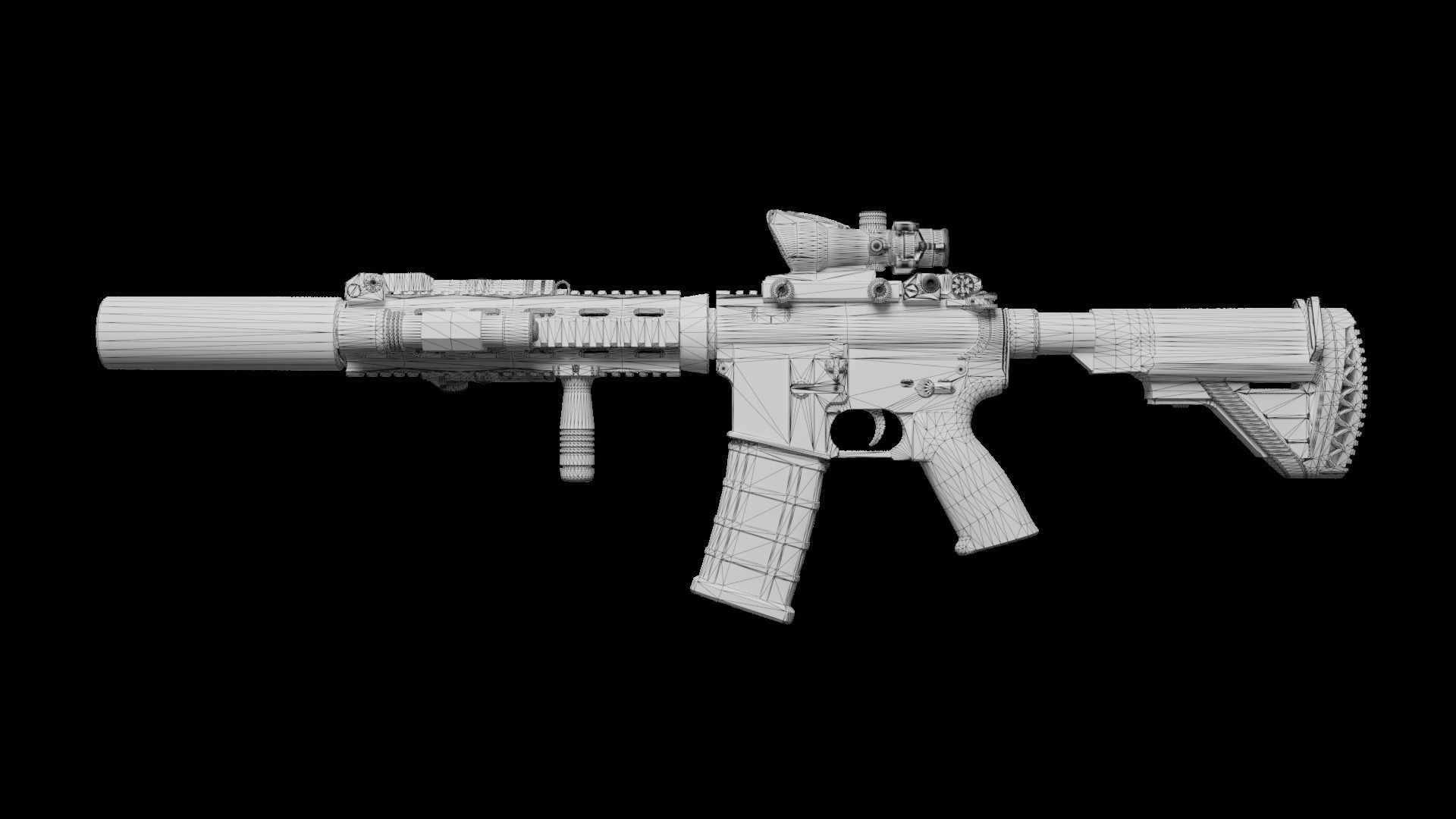 M4 Carbine Tactical 3D model | CGTrader