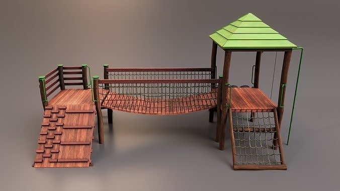 Realistic Outdoor Childrens Playground Set 3D 3D model | CGTrader