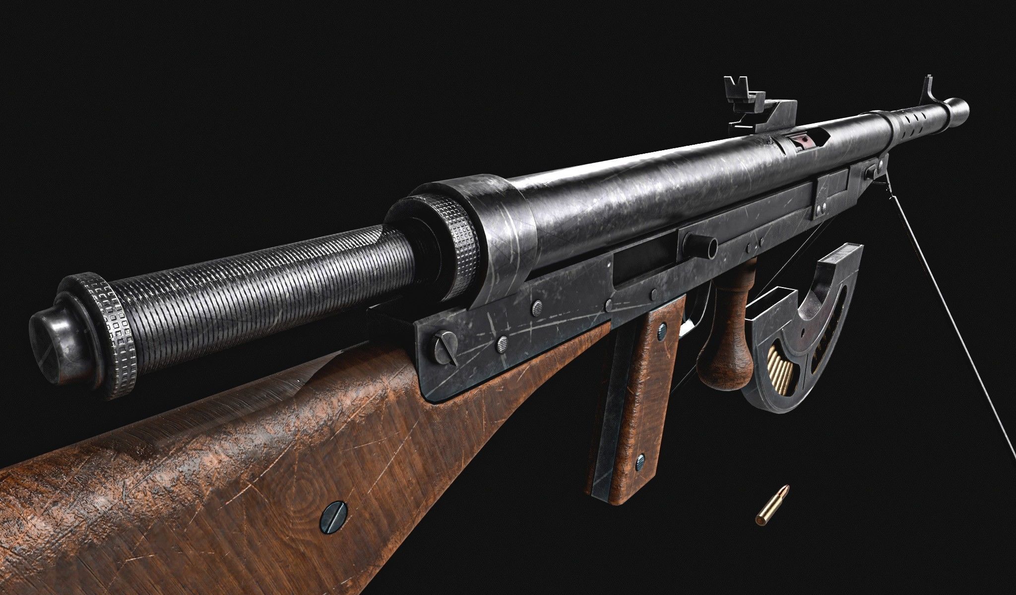 3D model Chauchat Machine Rifle VR / AR / low-poly | CGTrader
