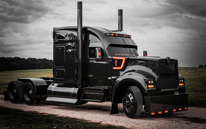 Kenworth W990 NO CHROME EDITION 3D model 3D model | CGTrader