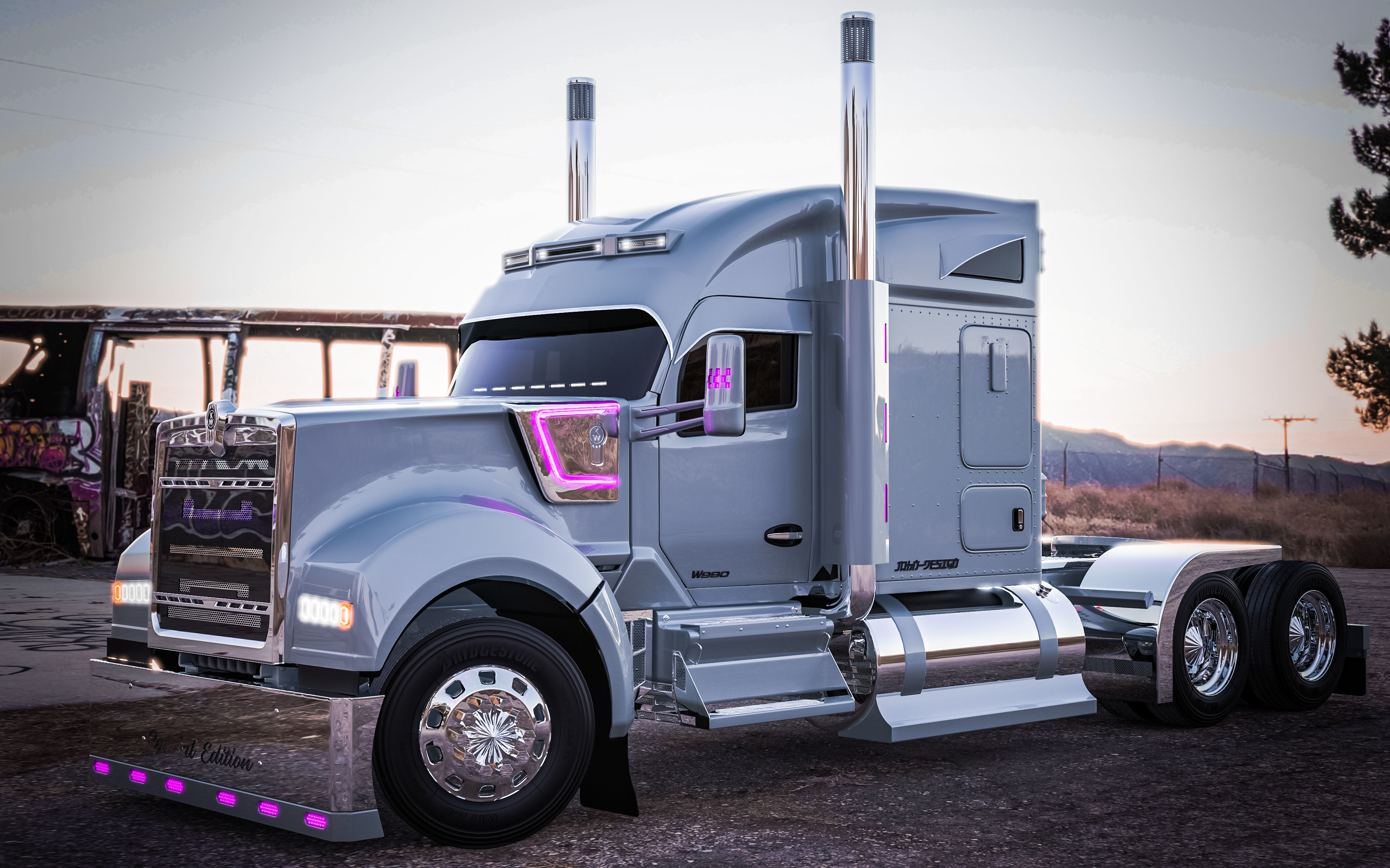 Kenworth W990 NO CHROME EDITION 3D model 3D model | CGTrader