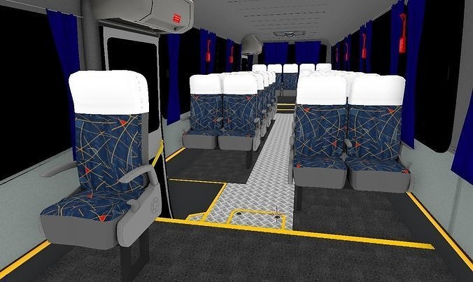 Intercity Bus Seats free VR / AR / low-poly 3D model | CGTrader
