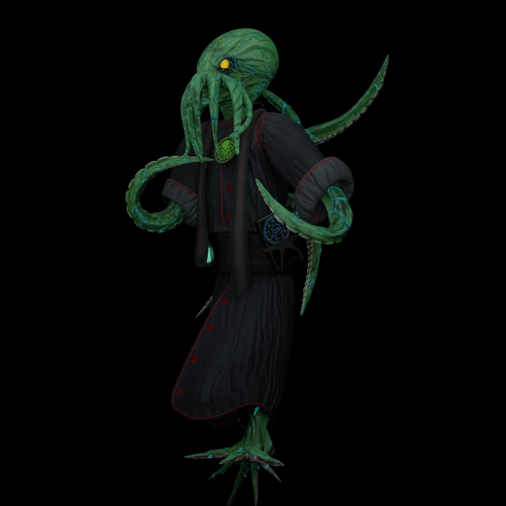 3D model Cthulhu Cultist VR / AR / low-poly | CGTrader