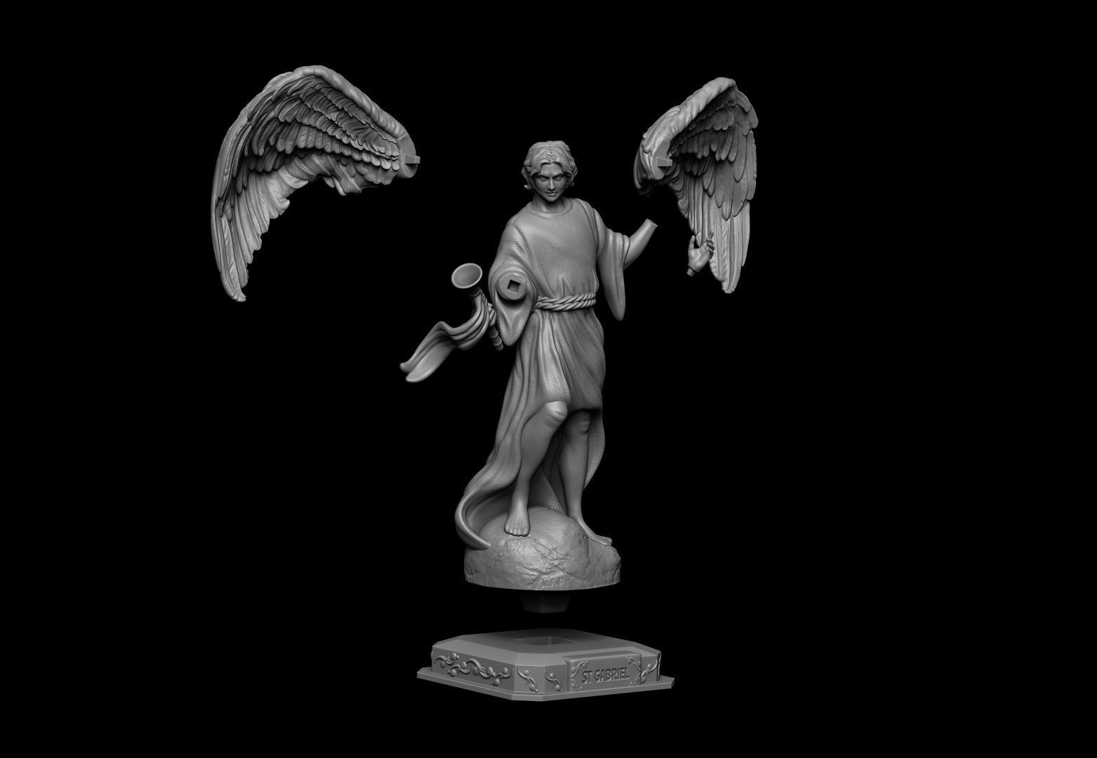 Archangel Angel Gabriel 3D model 3D printable | CGTrader