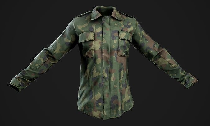 Army Jacket 01 free free VR / AR / low-poly 3D model | CGTrader