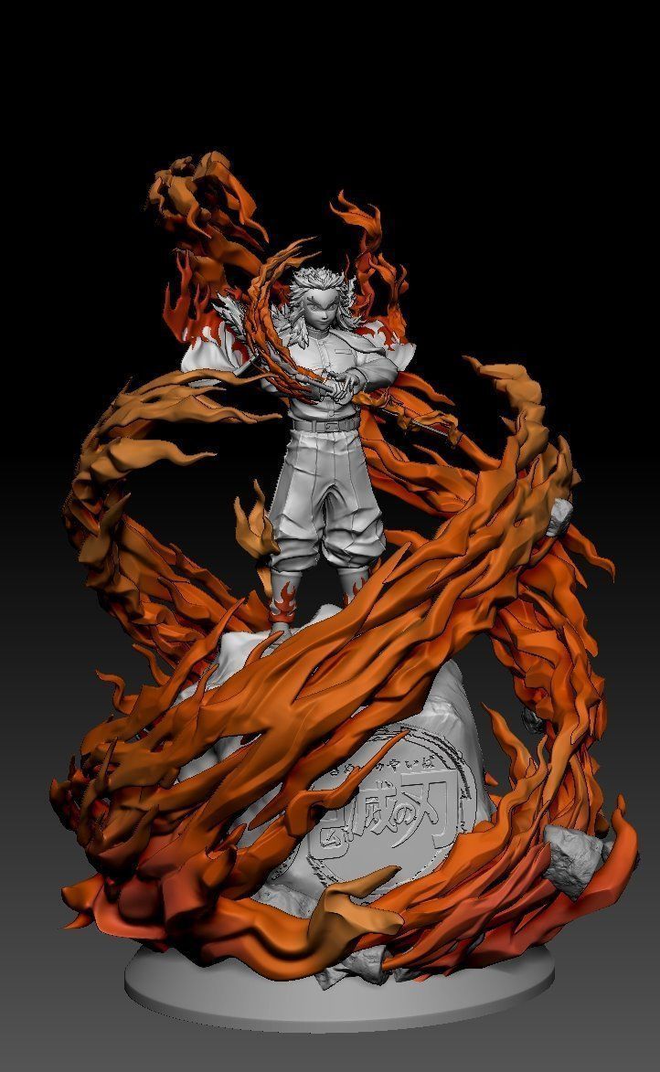 RENGOKU STATUE PROJECT kimetsu no yaiba - Demon Slayer 3D model 3D ...