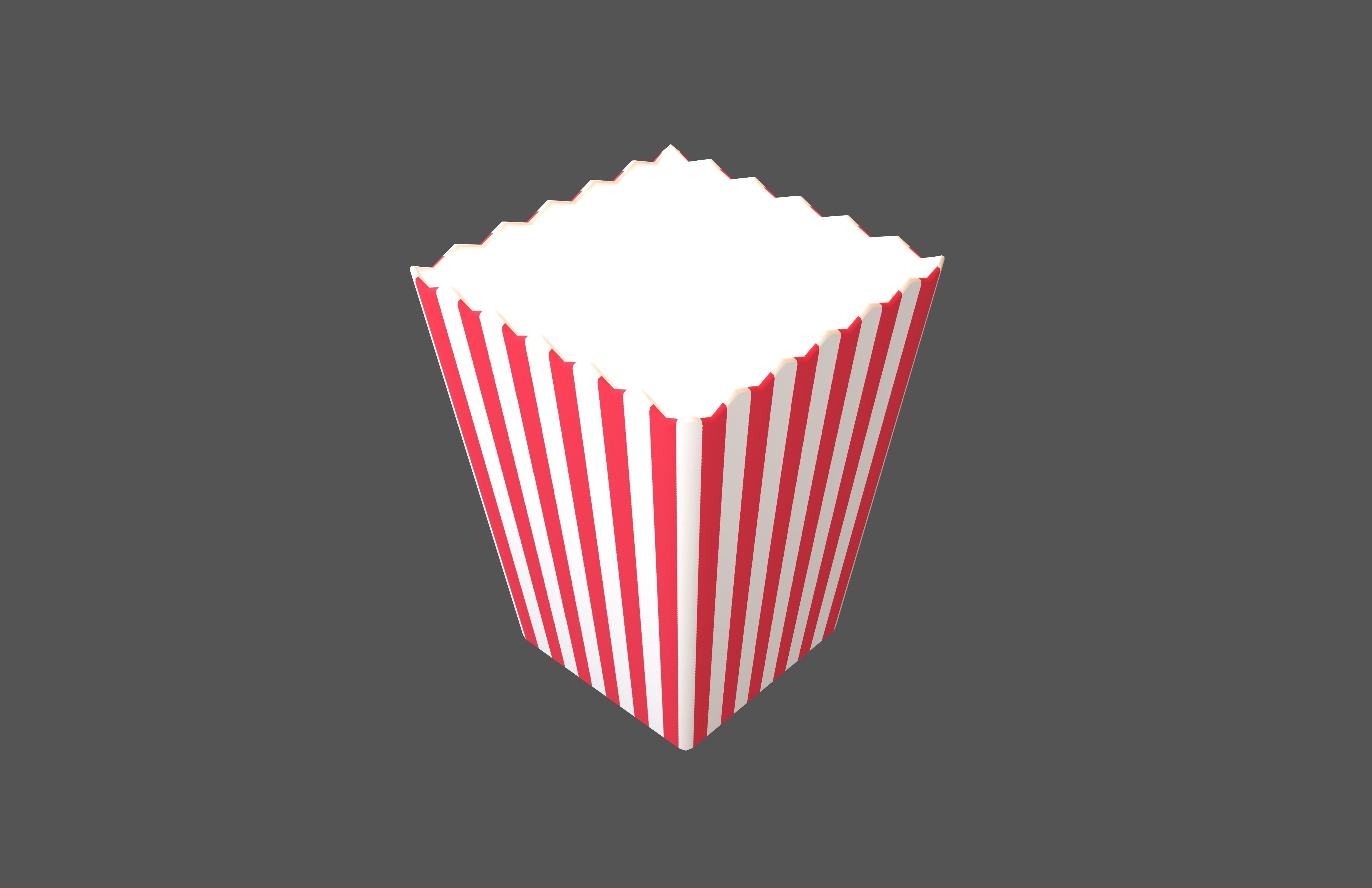 3D model Popcorn Cup v1 001 VR / AR / low-poly | CGTrader