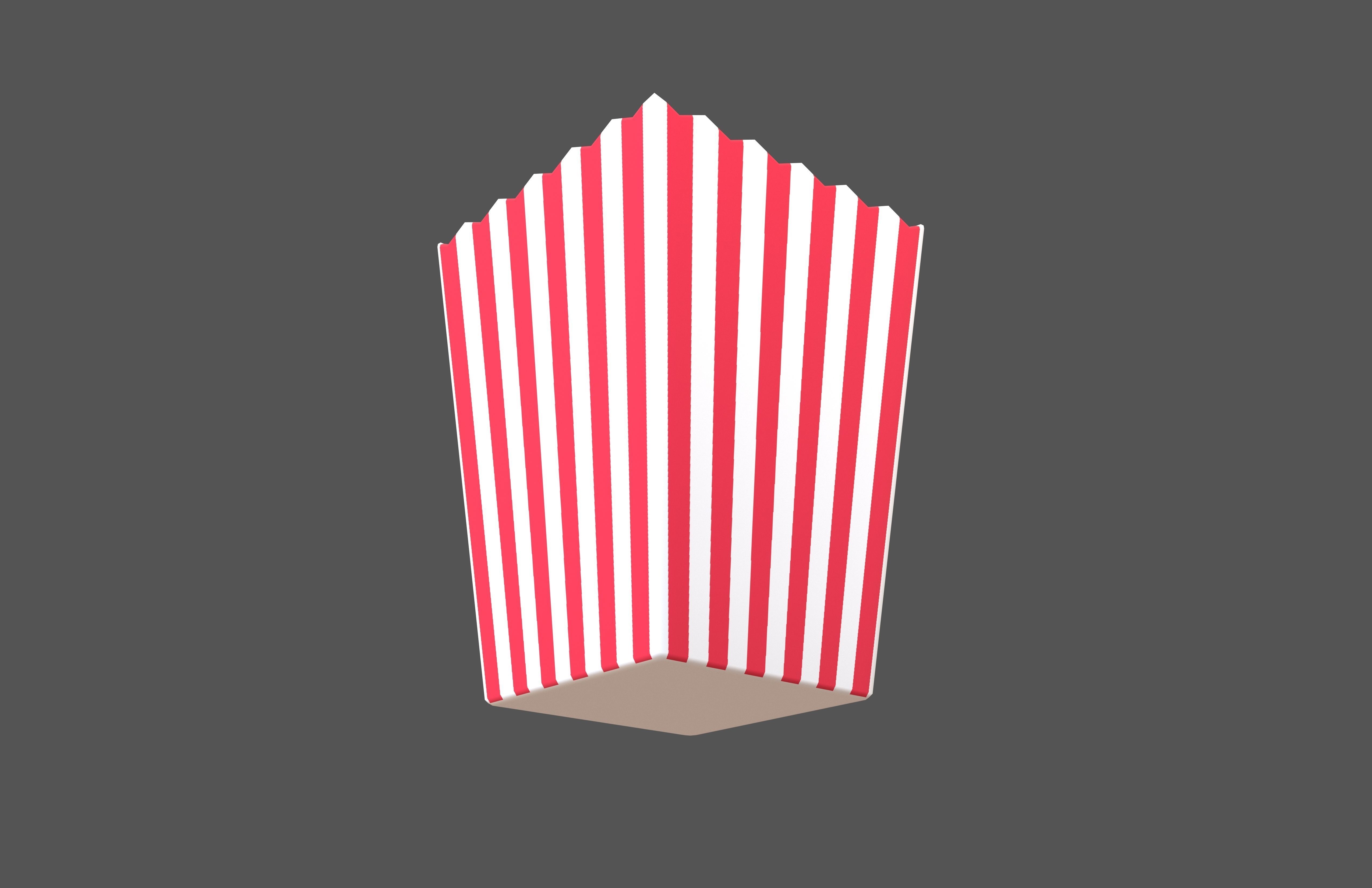 3D model Popcorn Cup v1 001 VR / AR / low-poly | CGTrader