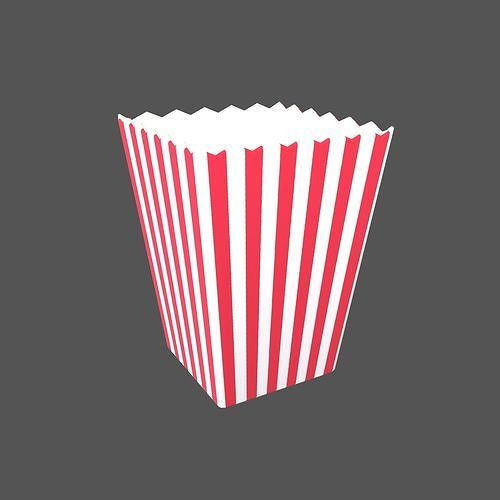 3D model Popcorn Cup v1 001 VR / AR / low-poly | CGTrader