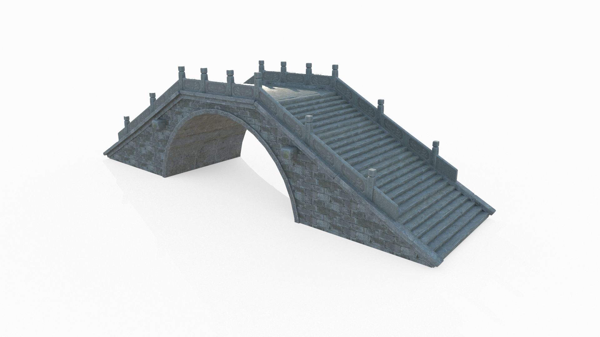Arch Bridges of ancient Asian architecture 3D model | CGTrader