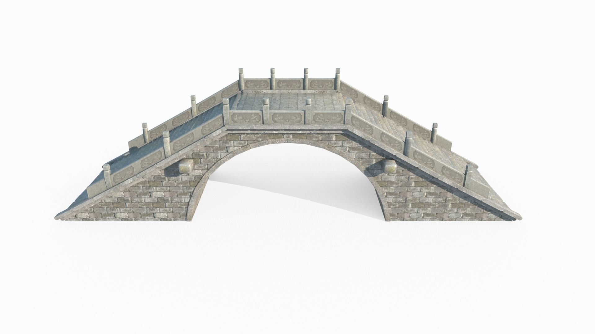 Arch Bridges of ancient Asian architecture 3D model | CGTrader