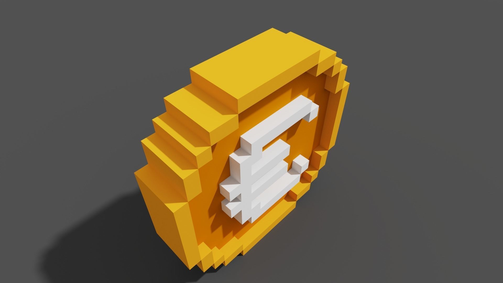 3D model Euro 8bit two sided coin VR / AR / low-poly | CGTrader