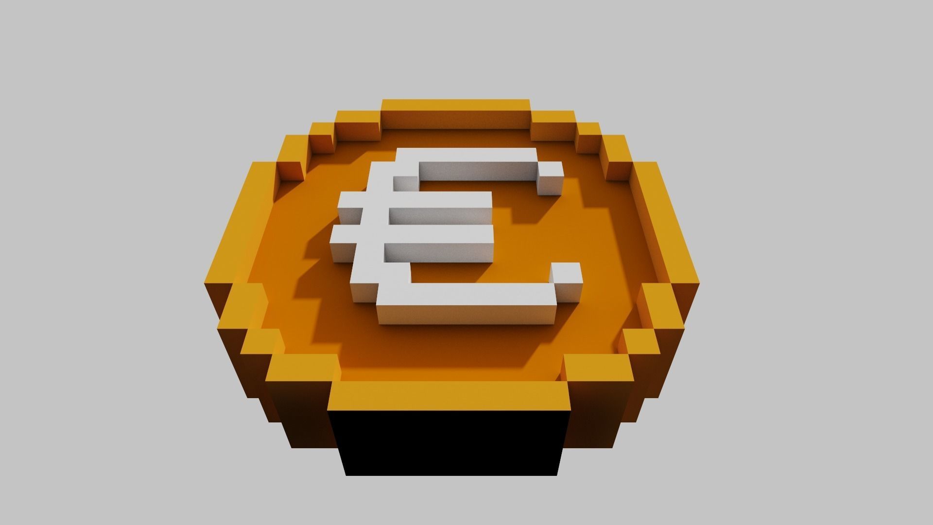 3D model Euro 8bit two sided coin VR / AR / low-poly | CGTrader