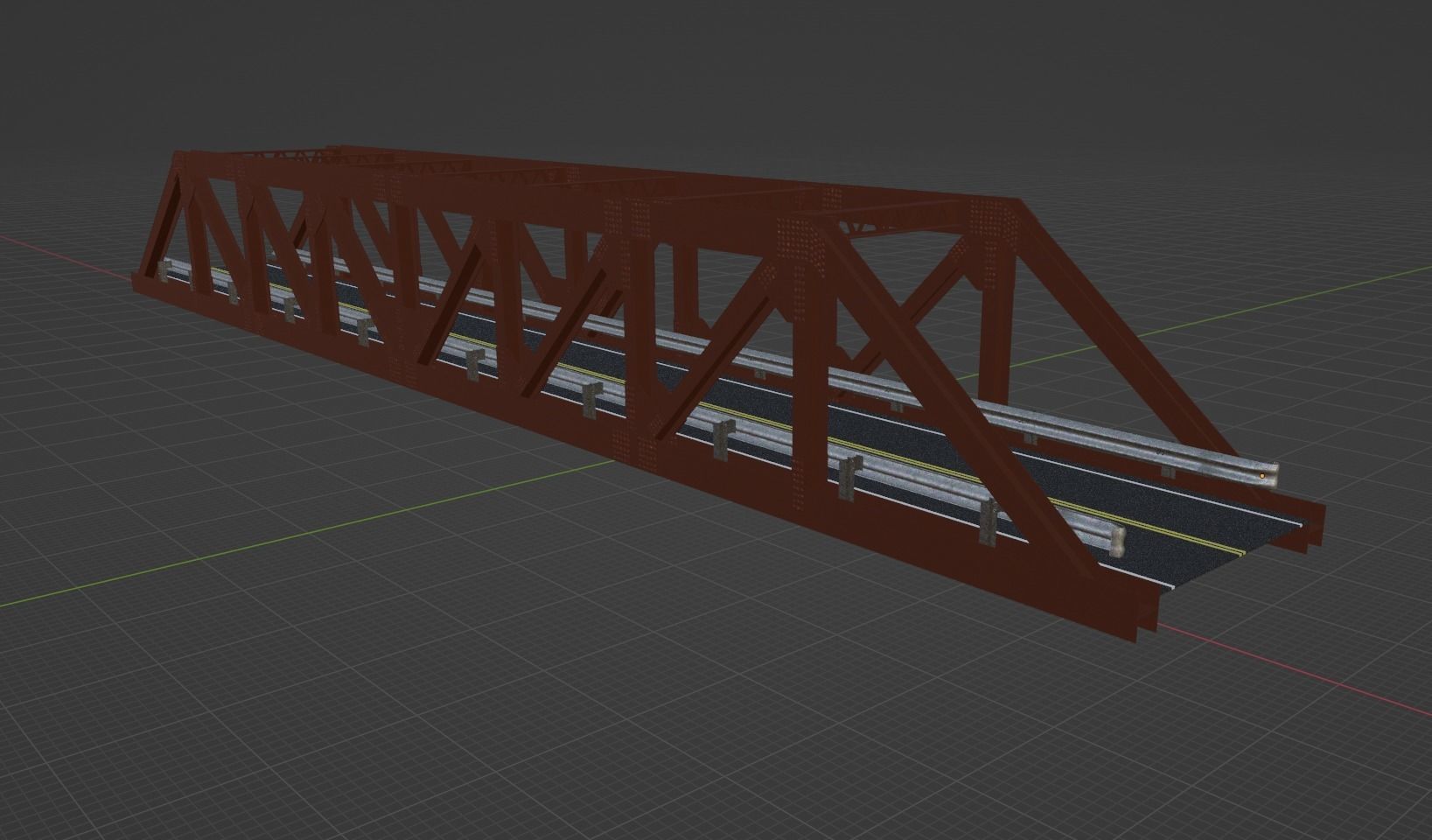 Magnificent Rustic Truss Bridge 3D model | CGTrader