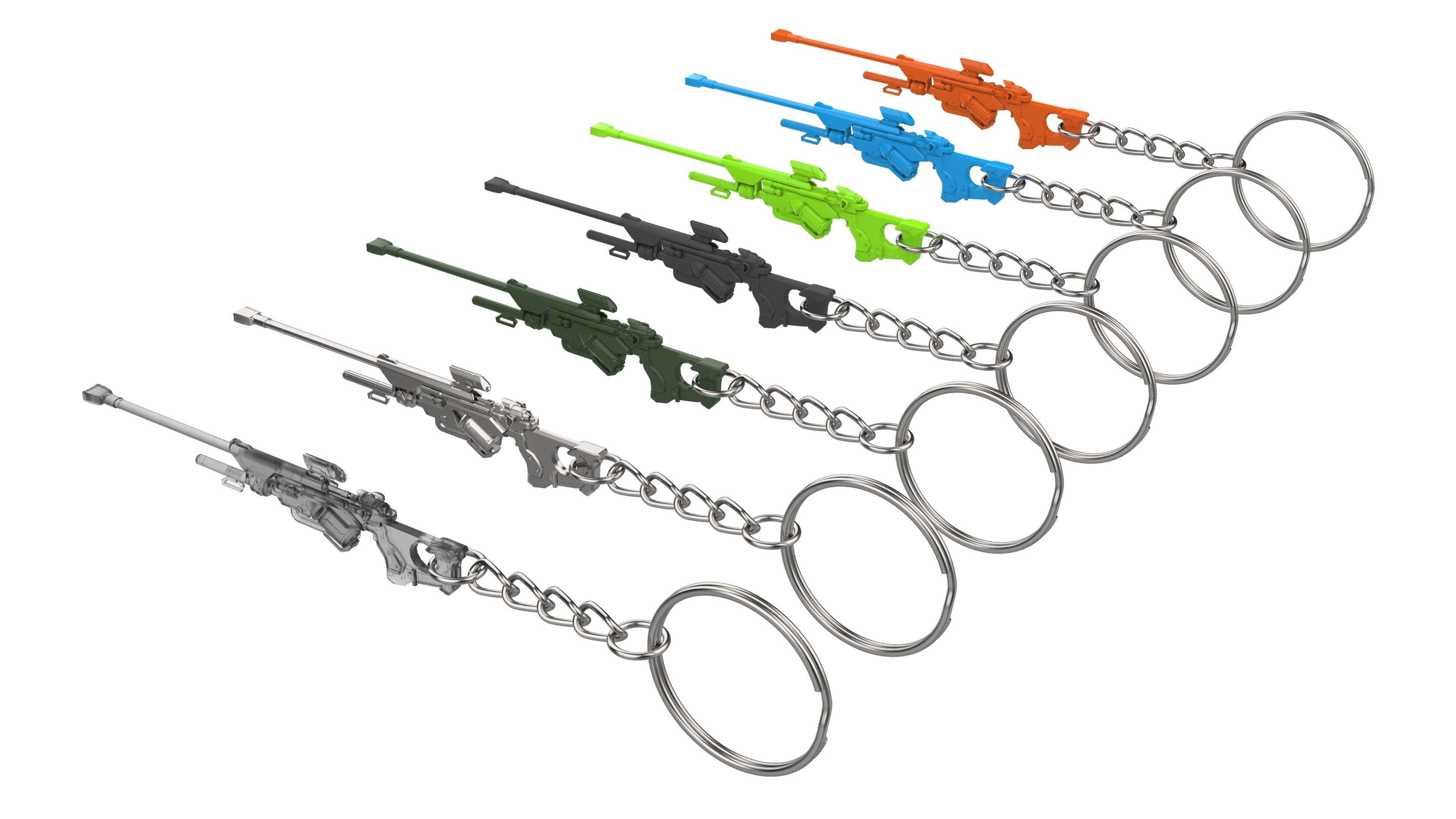 Keychain - Ana Sniper Rifle - Overwatch - Printable model - STL 3D ...
