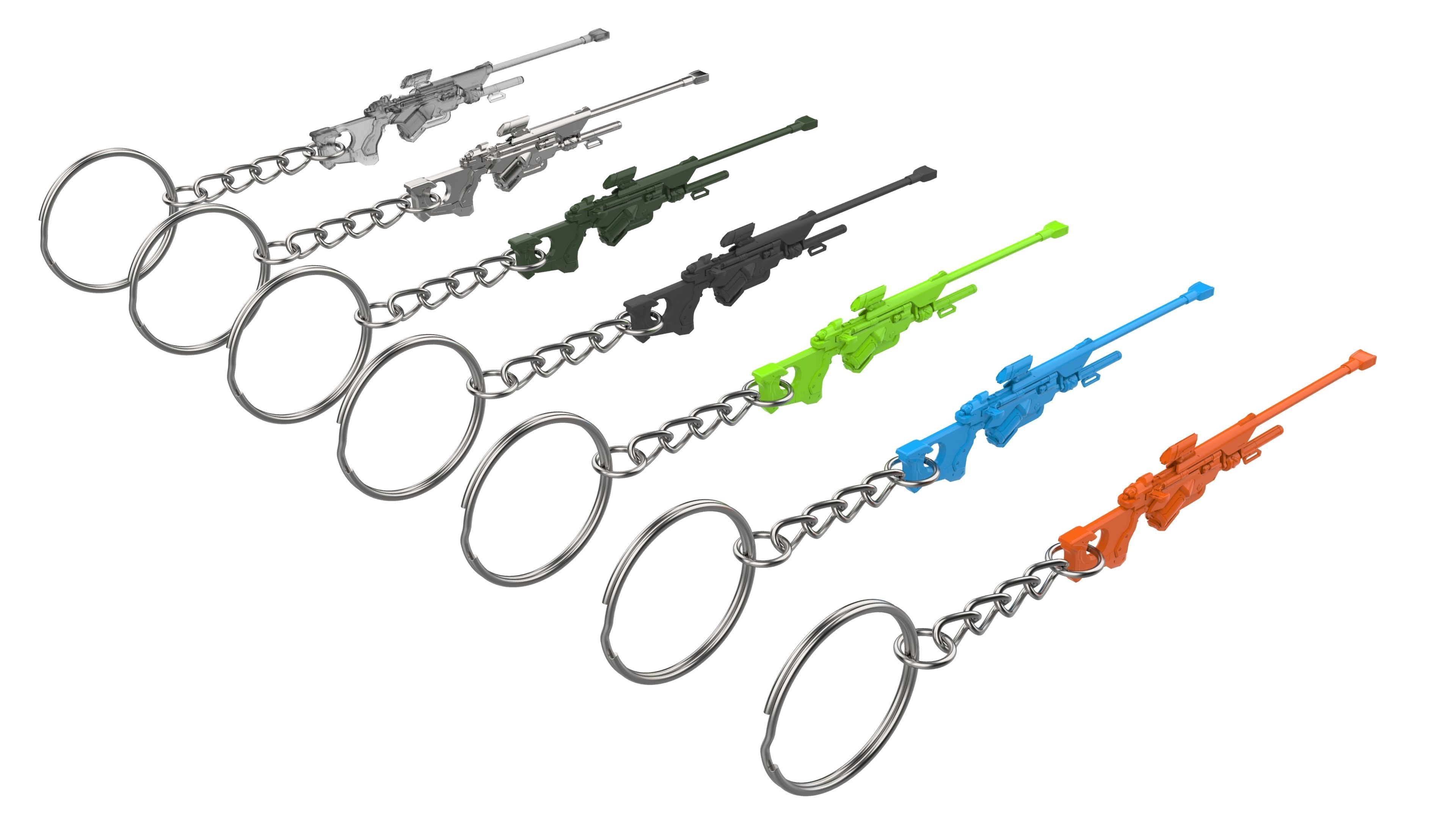 Keychain - Ana Sniper Rifle - Overwatch - Printable model - STL 3D ...