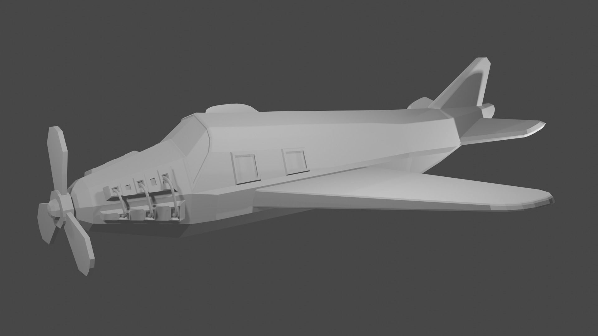 3D model Plane with propeller VR / AR / low-poly | CGTrader