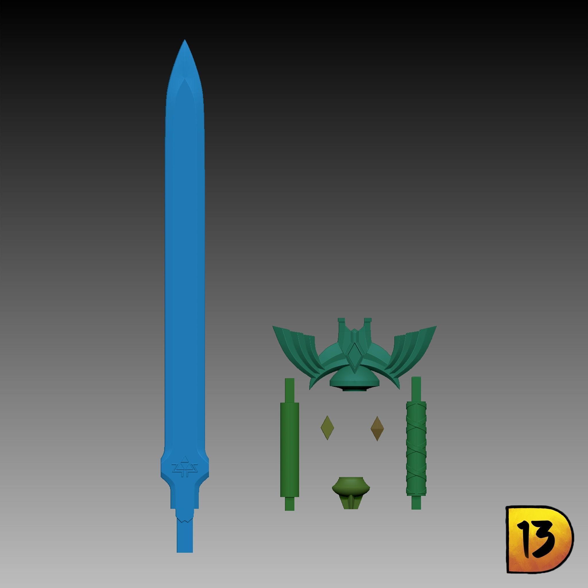 Link master sword BOTW 3D model 3D printable | CGTrader