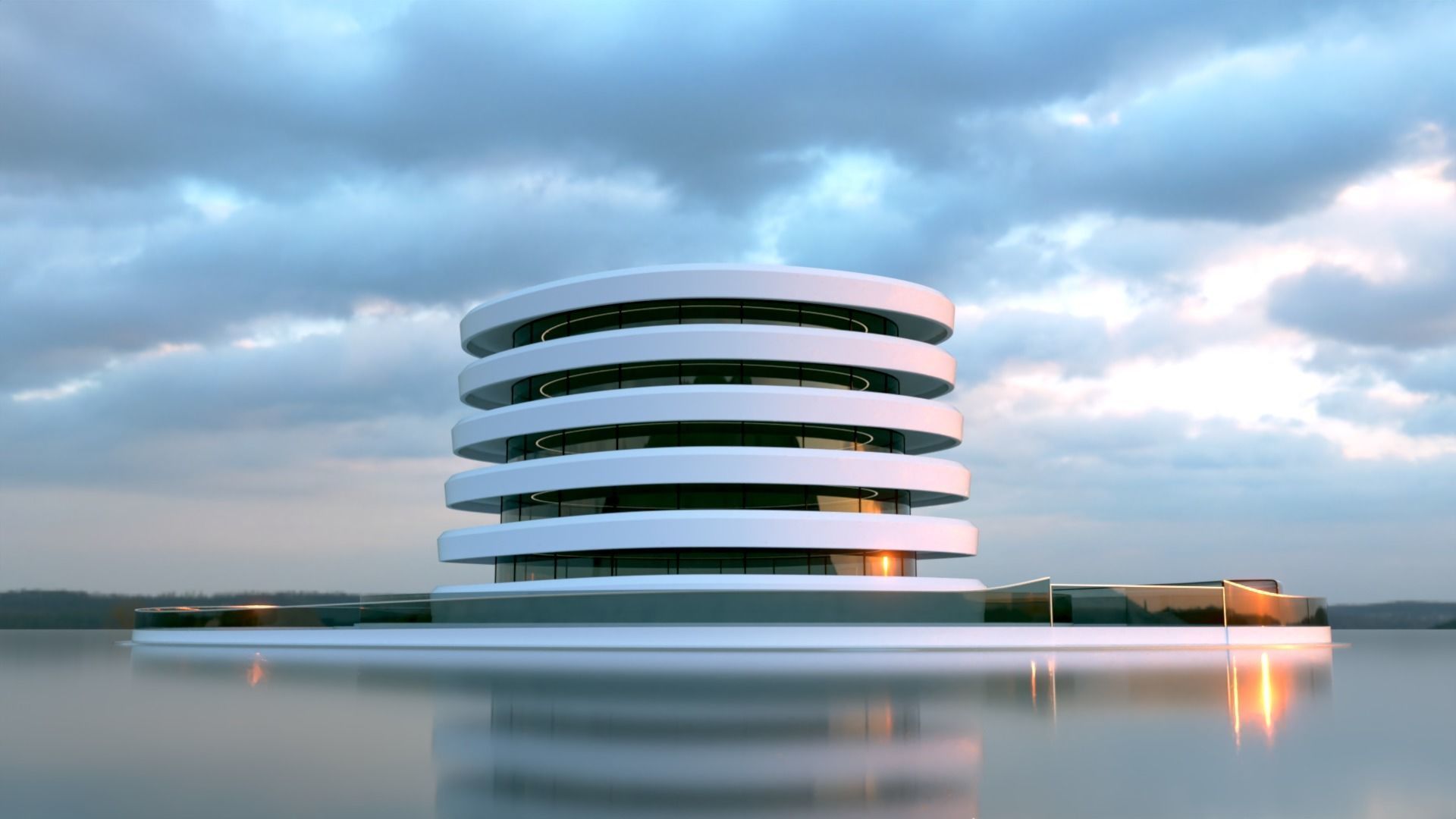 Futuristic Building Concept V2-01 3D model | CGTrader