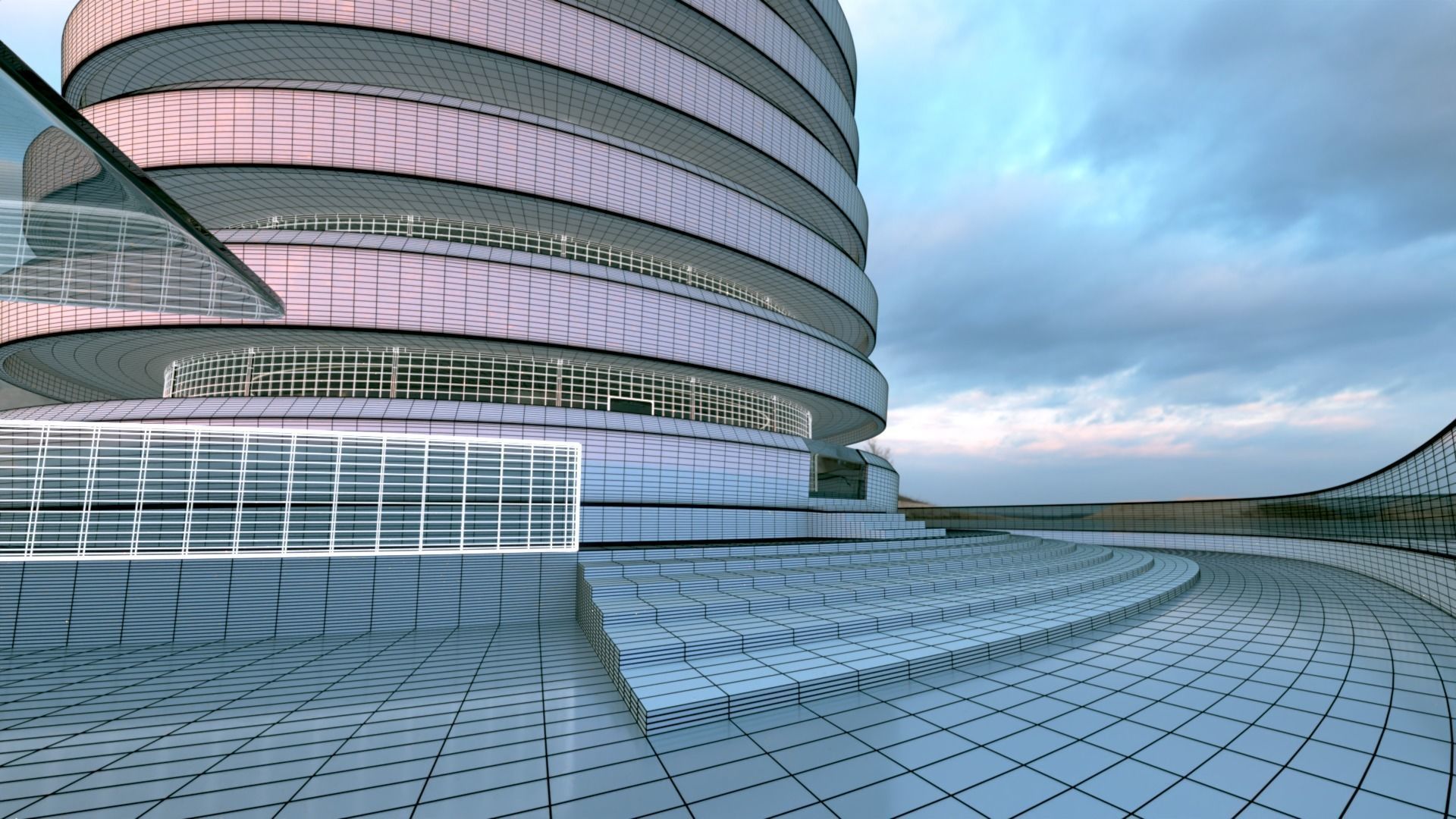 Futuristic Building Concept V2-01 3D model | CGTrader