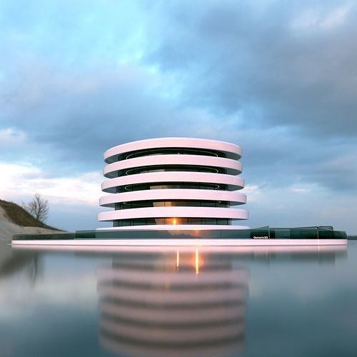 Futuristic Building Concept V2-01 3D model | CGTrader