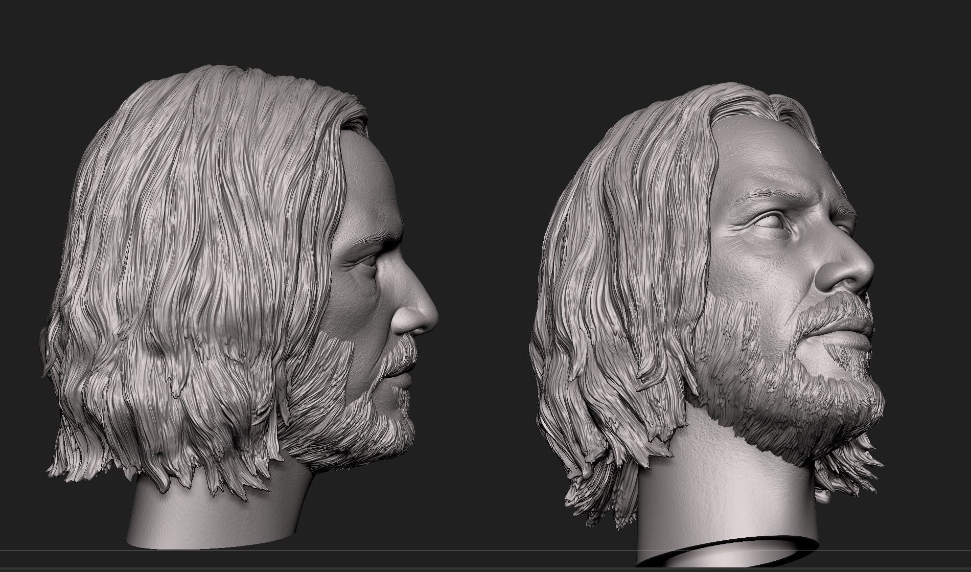 Keanu Reeves - Neo - John Wick Head 3D model 3D printable | CGTrader