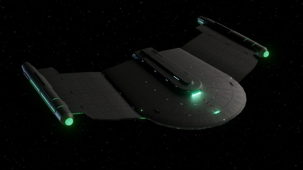 3D model Romulan V-6 Gallant Wing Cruiser from Star Trek Lore VR / AR ...