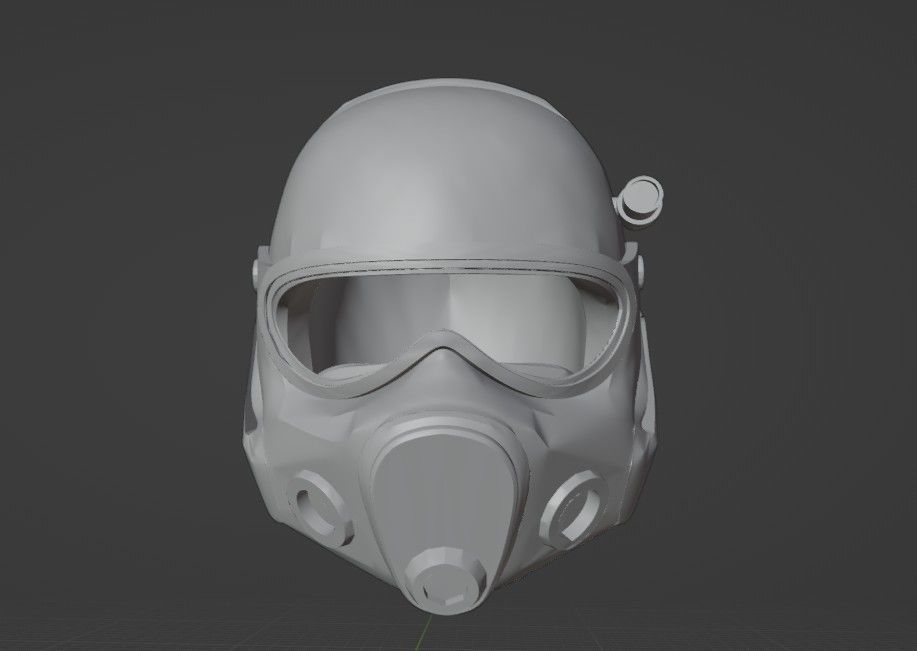 Helmet with gas mask 3D model 3D printable | CGTrader