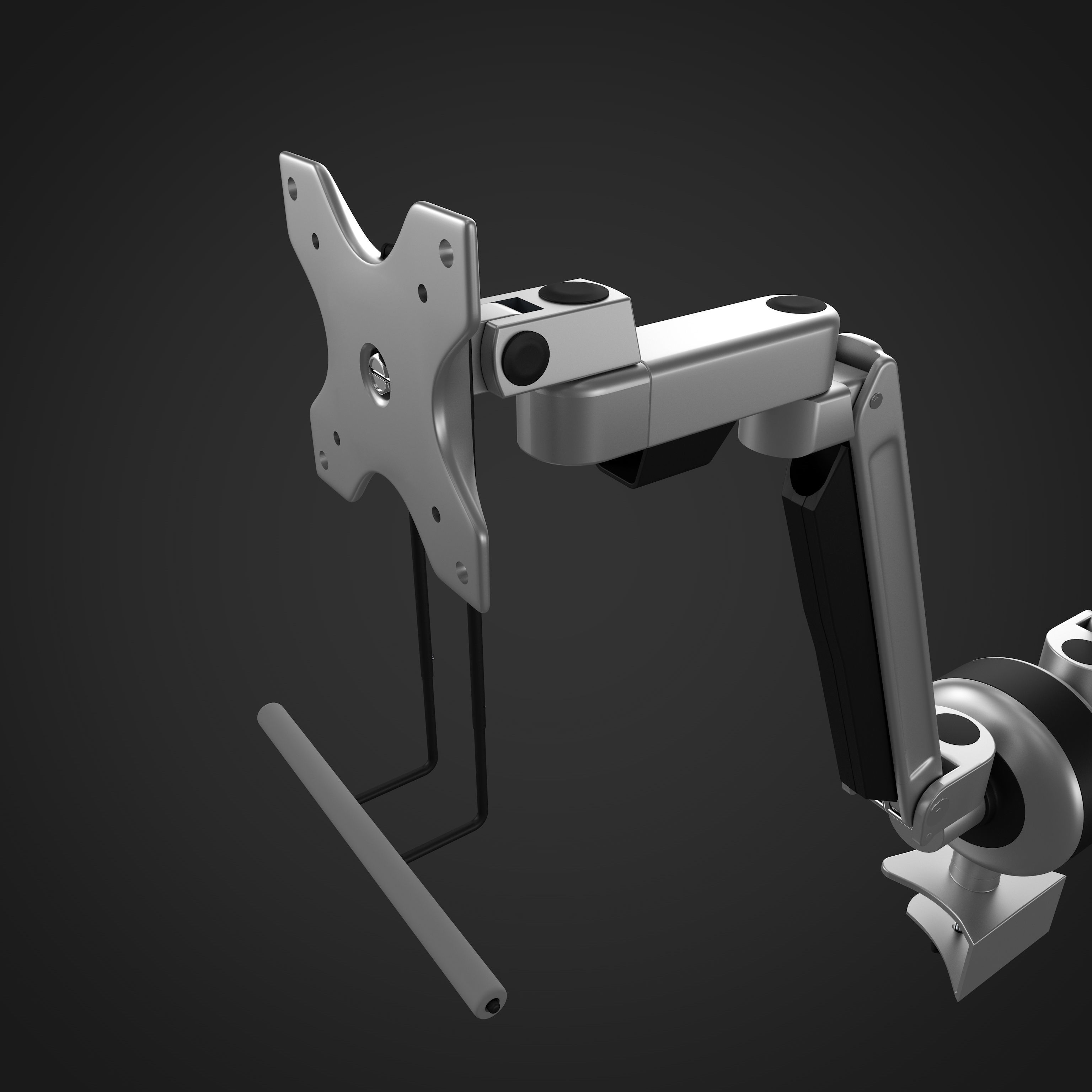 Dual Monitor Arms 3D model | CGTrader