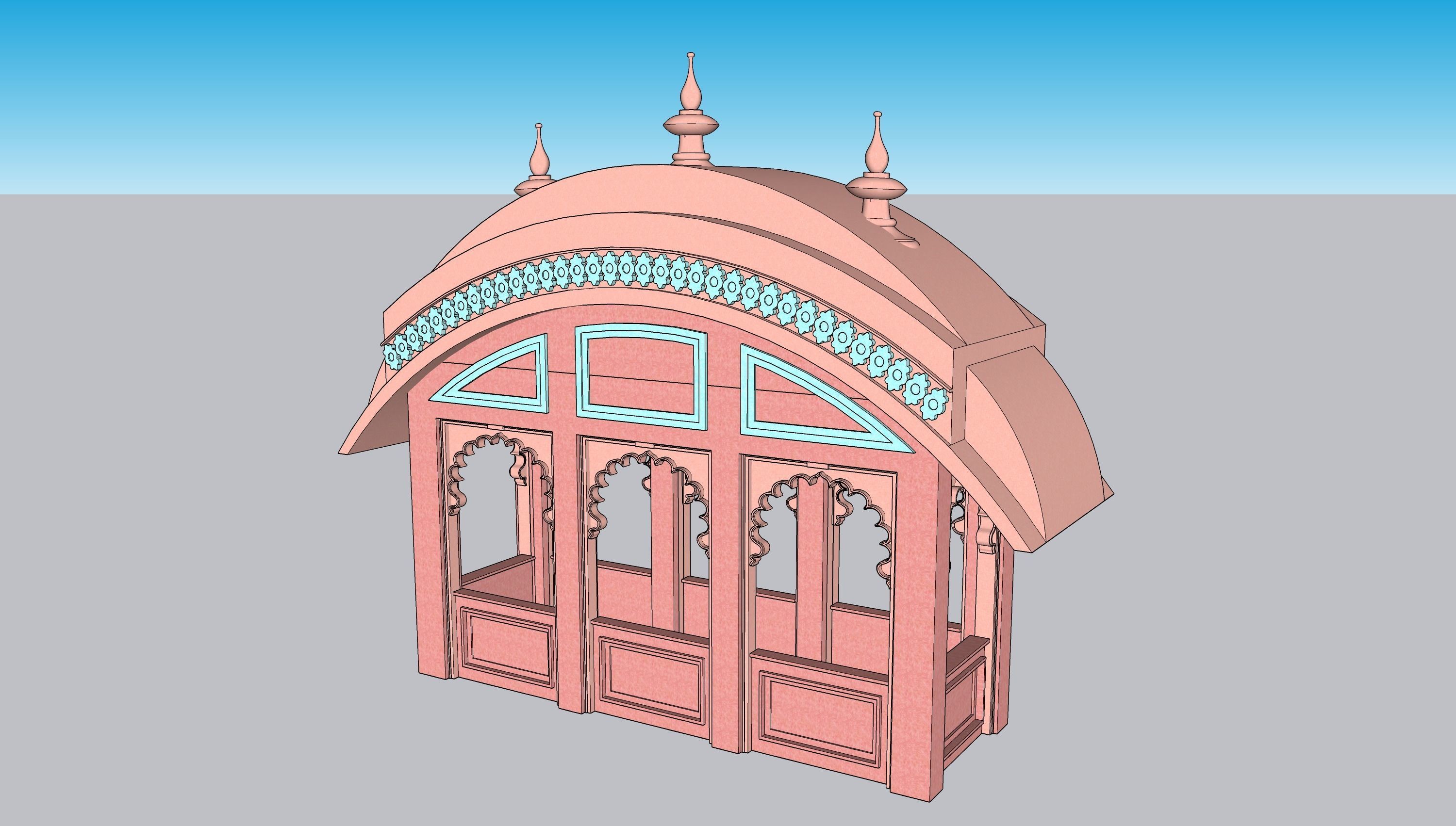 3D model indian jodhpuri stone chatri temple VR / AR / low-poly | CGTrader