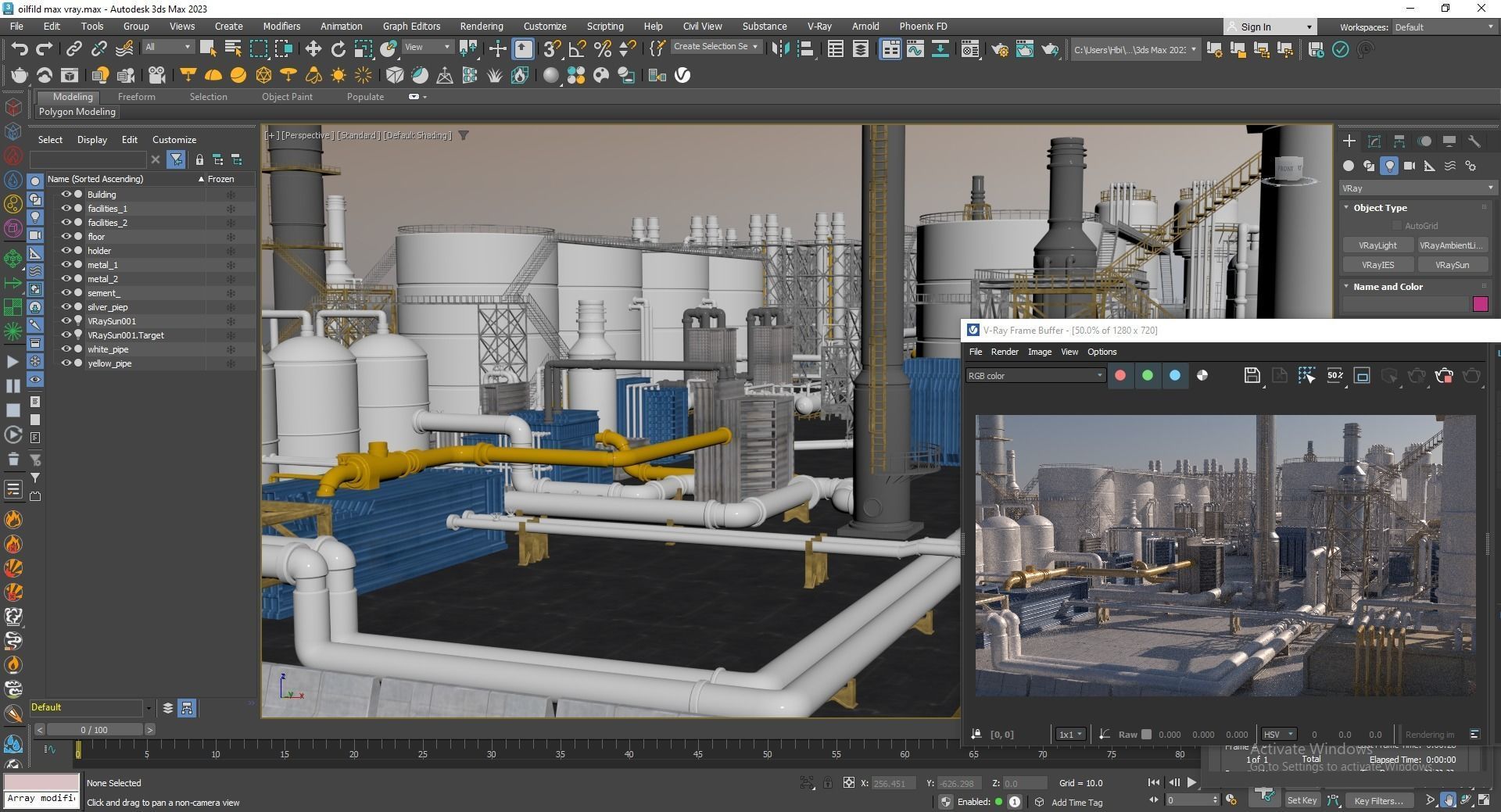 oil factory 3D model | CGTrader