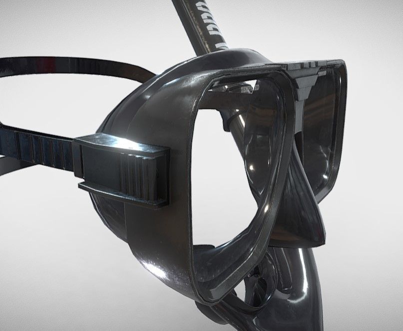 Scuba Goggles And Snorkel free 3D model | CGTrader