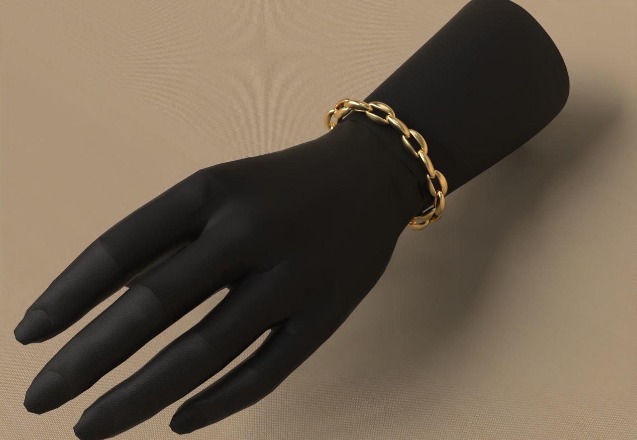 Graduated Oval Chain Link 3D model 3D printable | CGTrader