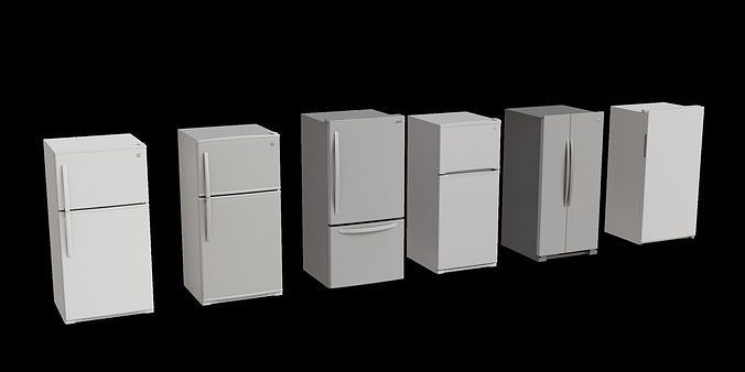Set Of Small Refrigerators 3D model | CGTrader