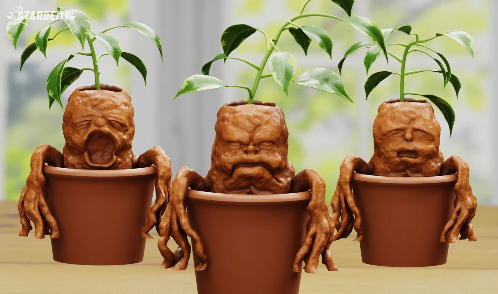 Mandrake Planter from Harry Potter no supports 3D model 3D printable ...